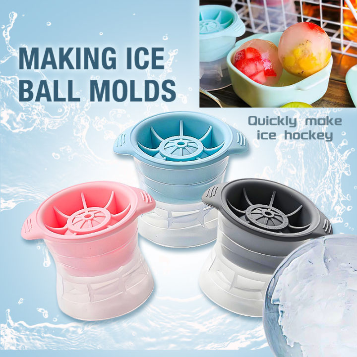 Silicone Spherical Ice Cube Mould Whiskey Ice Ball Maker Round Ice Box ...