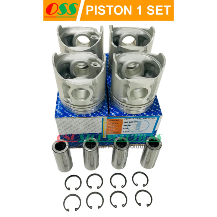 PISTON ASSY WITH PIN STD ME 220470 1 SET UNTUK MITSUBISHI 4D34T ...