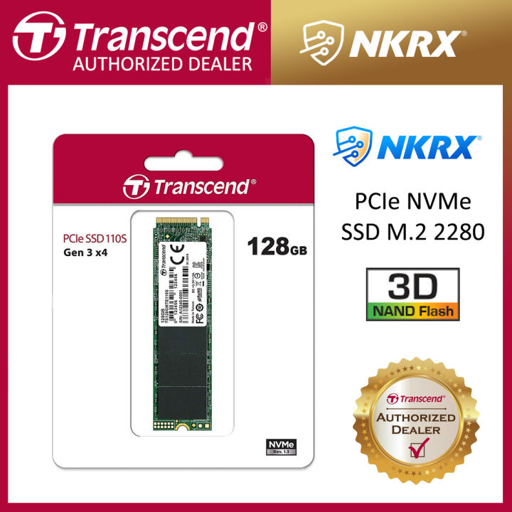 Transcend 128GB MTE110S M.2 2280 NVMe SSD PCIe 3x4 Gen 3D NAND | Lazada PH