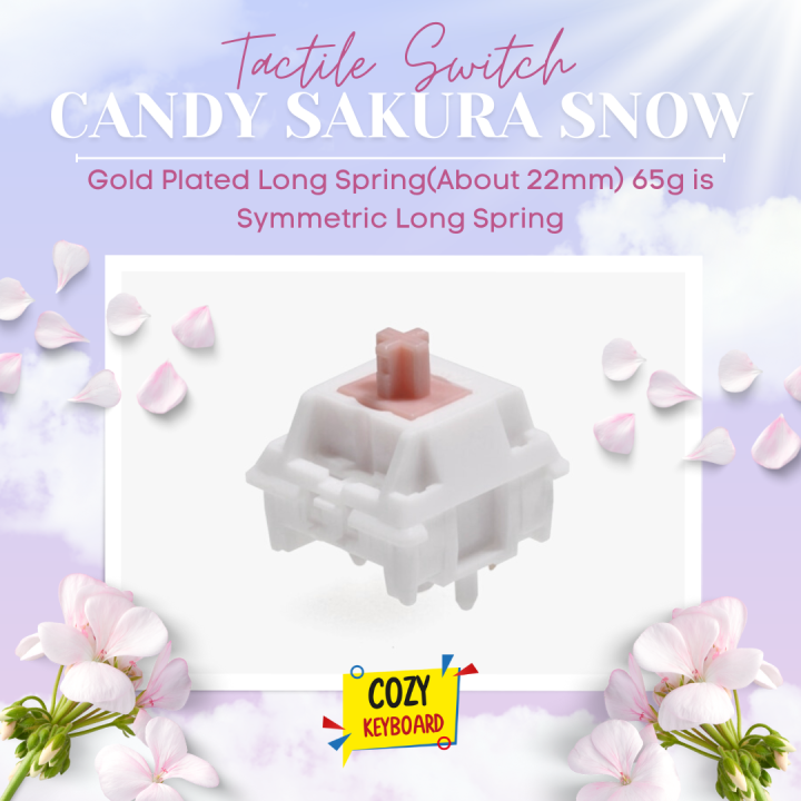 [cozy.keyboard] CANDY SAKURA SNOW SWITCH สปริงยาวพิเศษ หนัก 65g ...