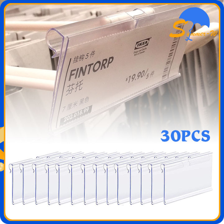 30pcs Label Harga Mika Price Tag Holder PVC Price Tag Card Price Tag ...