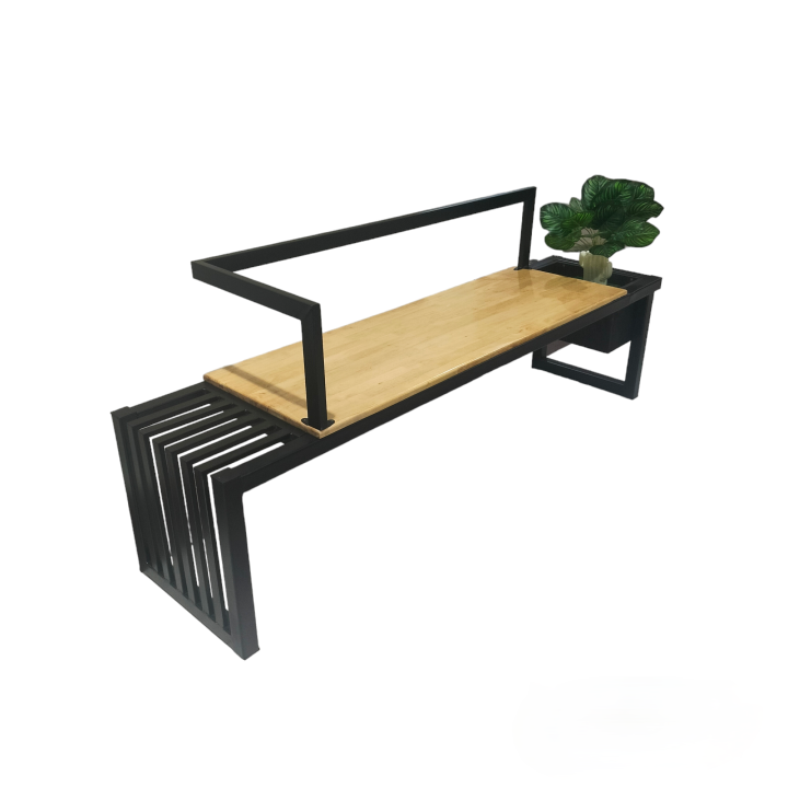 stylish modern long bench / metal wood quality / bench | Lazada