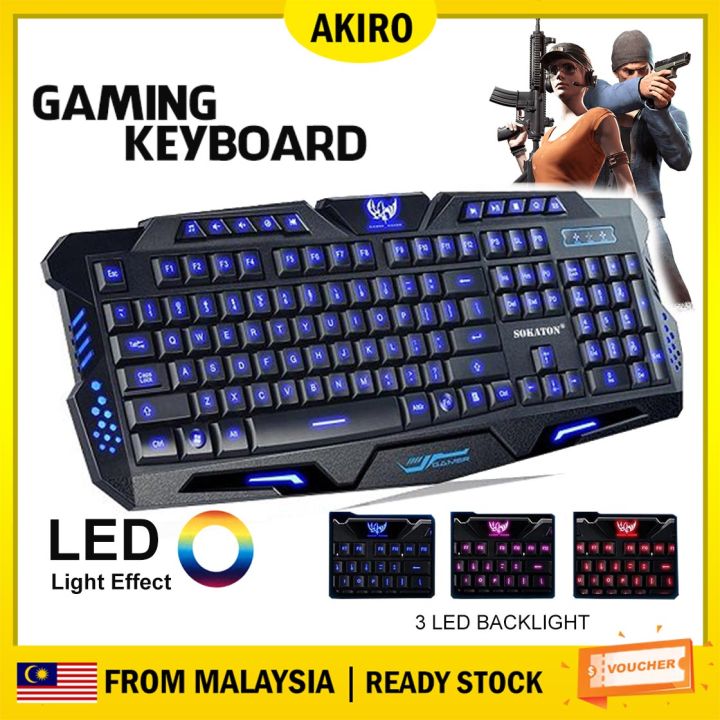 [ WAREHOUSE SALE ] AKIRO Malaysia M200 Three Color LED Backlight USB ...
