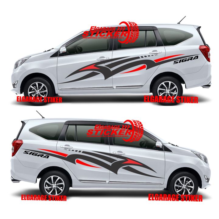 STIKER MOBIL SIGRA CUTTING STIKER STRIPING BODY SAMPING MOBIL SIGRA ...