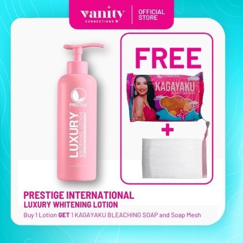 Prestige Luxury Whitening Lotion SPF50 250ml with Kagayaku Soap and Soap Mesh | Lazada PH
