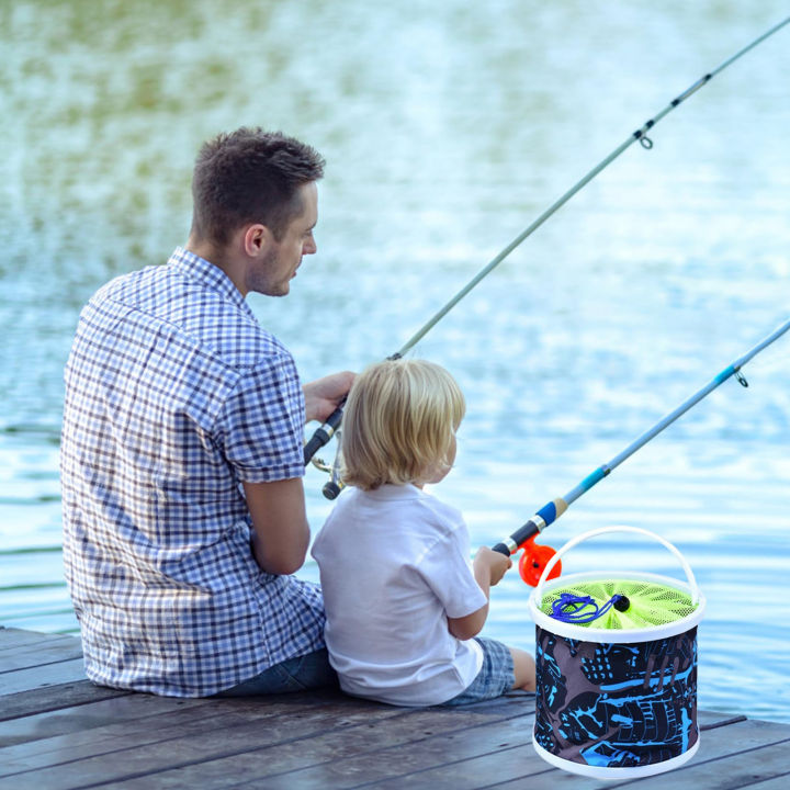 Portable Live Fish Bucket Outdoor Foldable Portable Live Fish Bucket ...