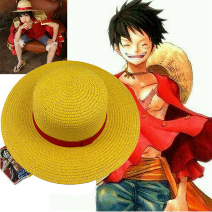 Sueyo anime One Piece Luffy straw hat cosplay hat dress up stage props ...