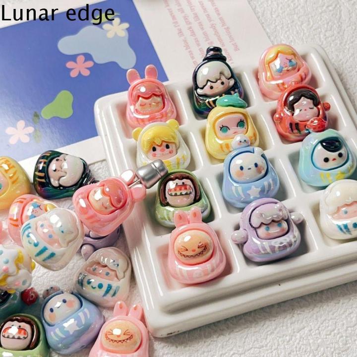 LUNAR 5Pcs 3D Damo Crybaby Hole Beaded Resin Pop Bean Charms Phone ...