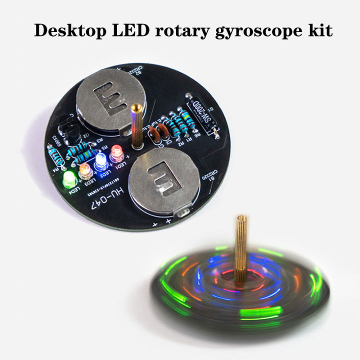 Ziqqucu desktop LED spinning gyro making electronic DIY kit flashing ...
