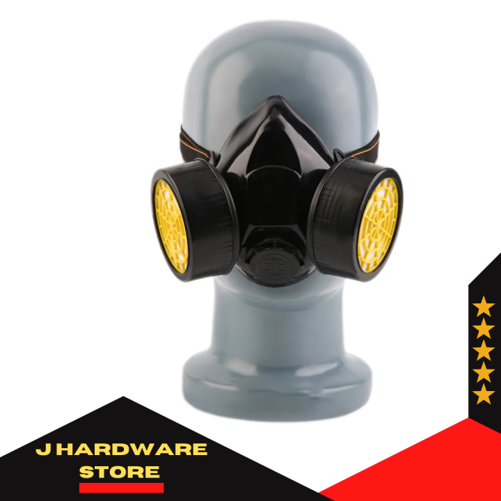 Dual Filter Gas Chemical Anti-Dust Paint Industrial Respirator Mask ...