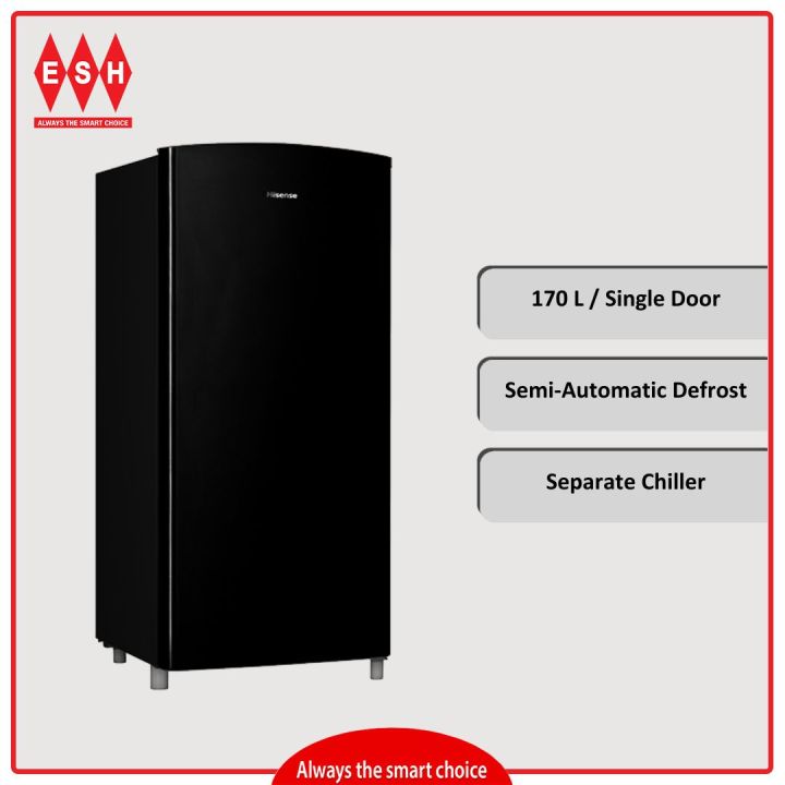 Hisense RR198D4ABM 170L Single Door Refrigerator (Black)(Deliver within ...