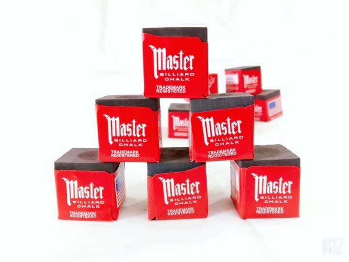 6 Pcs. MASTER DARK GRAY BILLIARD CUE CHALK/TISA NG TAKO NG BILYARAN(FOR ...