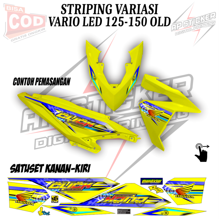 Stiker Lis Bodi Motor VArio Led 125 - 150 Old Striping Variasi Click Honda Racing | Lazada Indonesia