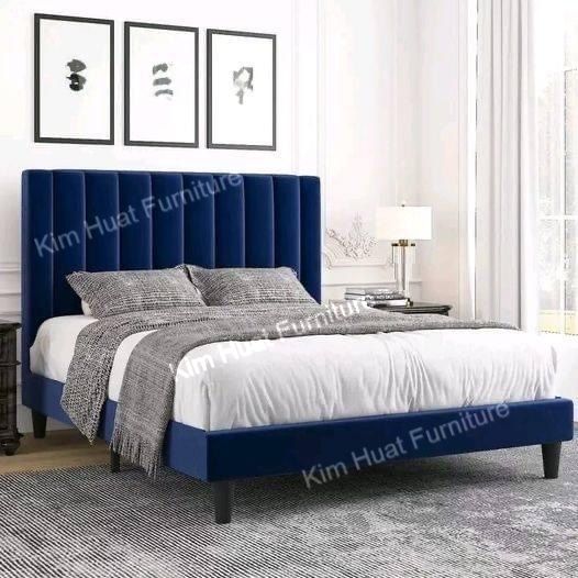 Katil Kain Biru Katil Single / Super Single / Queen / King Tambah Foam ...