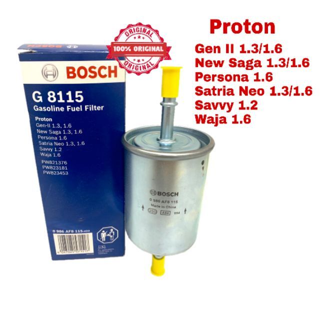 100% ORIGINAL BOSCH Fuel Filter Proton Waja 1.6, Saga BLM FLX Exora ...