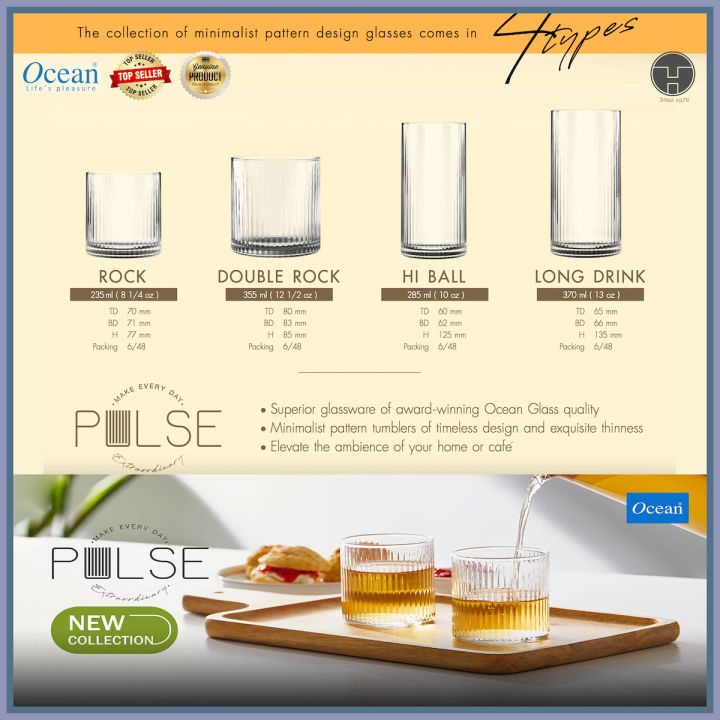 [TeoHin] Ocean Glassware "PULSE SERIES" New Collection Glass Tumbler ...