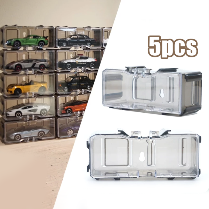 5Pcs Hot Wheels Storage Box 1:64 Scale Stackable Matchbox Mini Toy ...