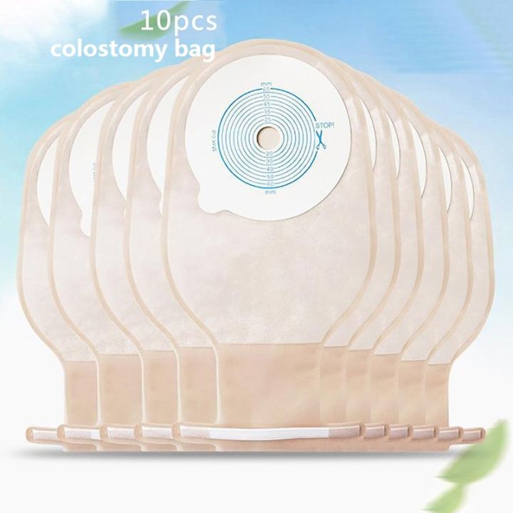 One Piece Ostomy Bag Disposable Colostomy Pouch Open Cutter 20-65mm ...