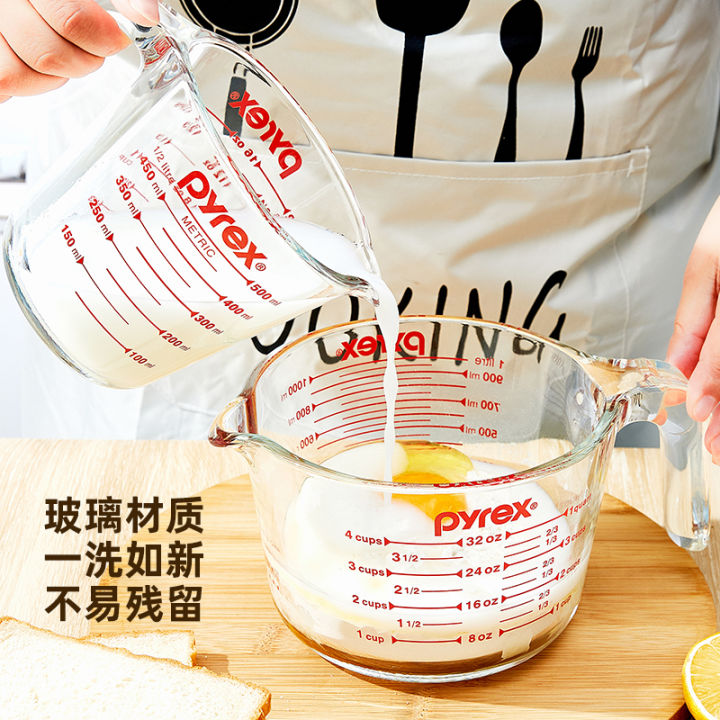 Pyrex Corning milk glass heat-resistant glass baking scale measuring ...