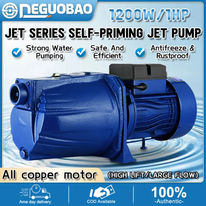 Electric Water Pump 1200W Heavy Duty Jet Pump 1HP 60L/Min Shallow Well ...