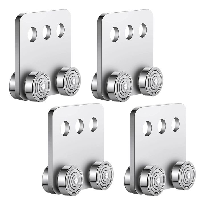 4 Pcs 4 Wheel Trolley Assembly Stable Welded Channel Roller for 1-5 ...