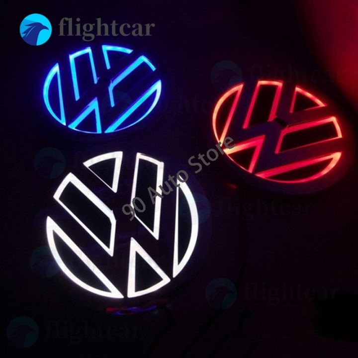 (FT)Car Front Center 5D LED Light Auto Rear Emblem Badge Decal for ...