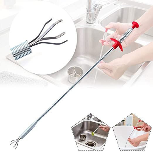Stainless Steel Dredging Device Hand Kitchen Sink Cleaning Hook Sewer ...
