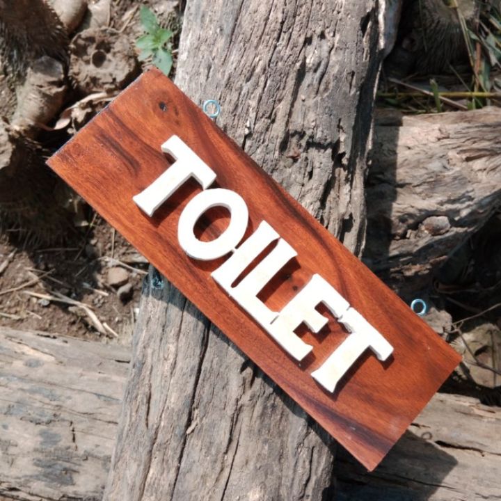 Papan Nama Kayu Toilet Sign board | Lazada Indonesia