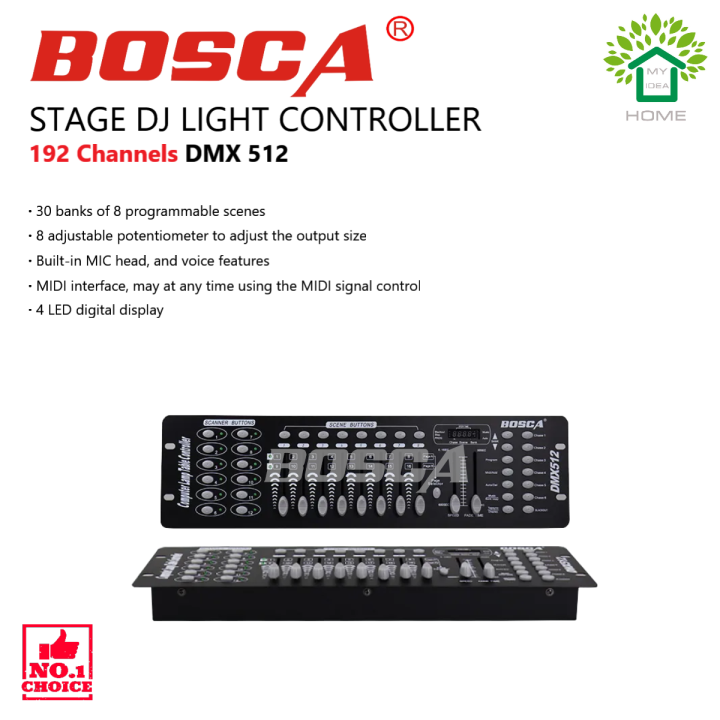 BOSCA 192 DMX 512 Stage DJ Light Controller Disco Wedding Moving Heads ...