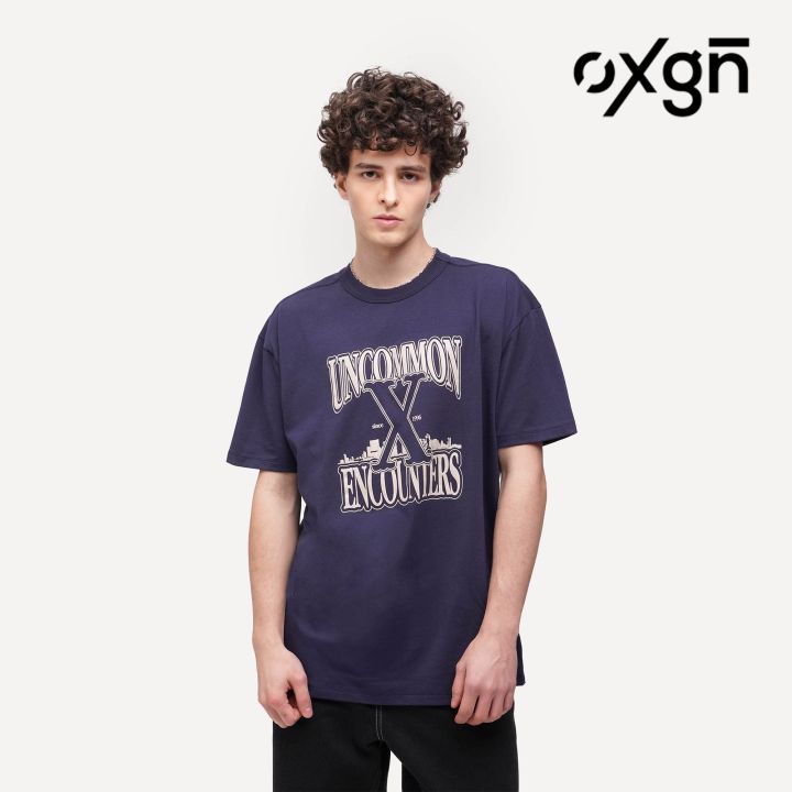 OXGN Uncommon x Encounters Graphic T-Shirt For Men (Navy Blue) | Lazada PH