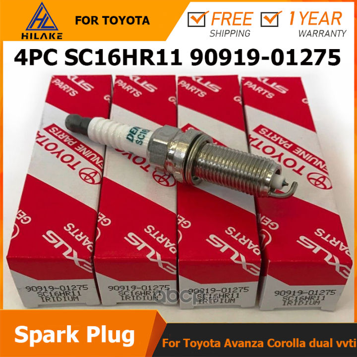 【Free Shipping】Original (4PCS) SC16HR11 Iridium Spark Plug For Toyota Avanza Corolla dual vvti ...