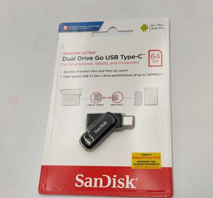 SANDISK ULTRA Dual Drive Go USB Type-C 150MB/s | Lazada Singapore