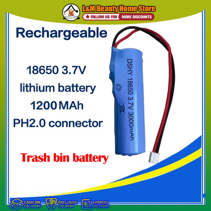 L&M 18650 1200mAh Rechargeable Battery 3.7V Li-ion Battery For Trash ...