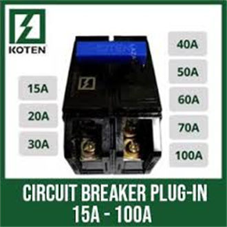 Koten Circuit Breakers PLUG-IN /PLIG ON15A 20A 30A 40A 60A 70A 100A ...