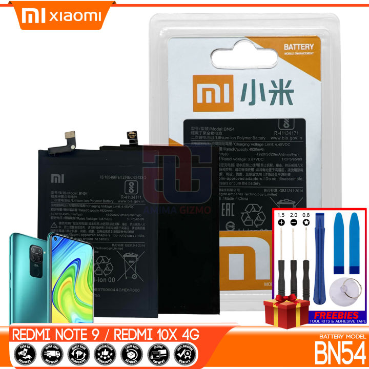 Xiaomi Redmi Note 9 Battery Original Quality and Capacity Model BN54 ...