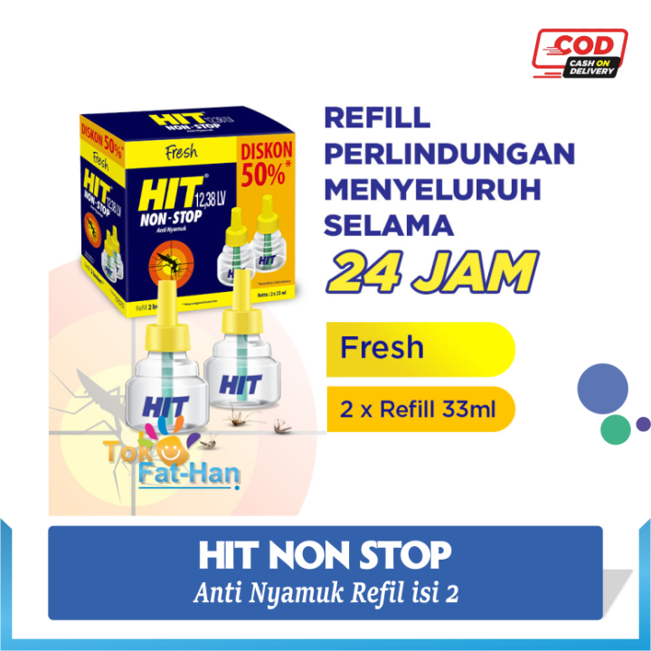 HIT NON-STOP SET Isi plus Refil 33mL - Fresh | Lazada Indonesia