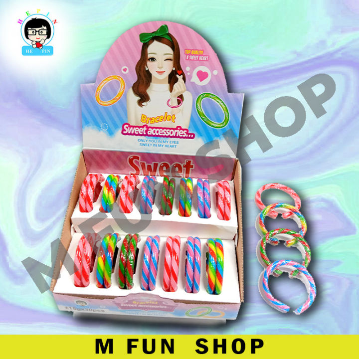 *Ready Stock* Hepin 30Pcs Candy Sweet Bracelet Christmas Cane Candy ...