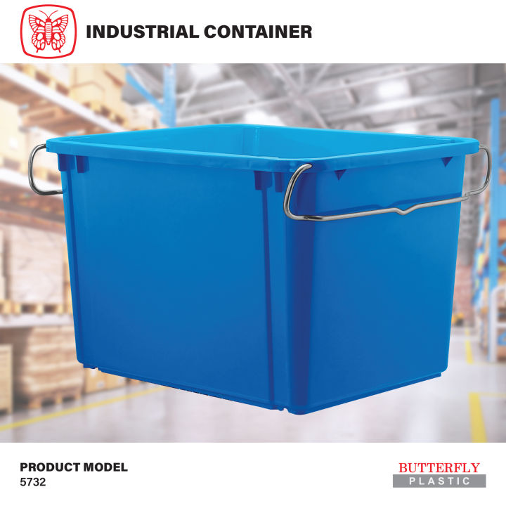 Plastic Stackable Industrial Storage Crate With Handle (L690mm X W498mm ...