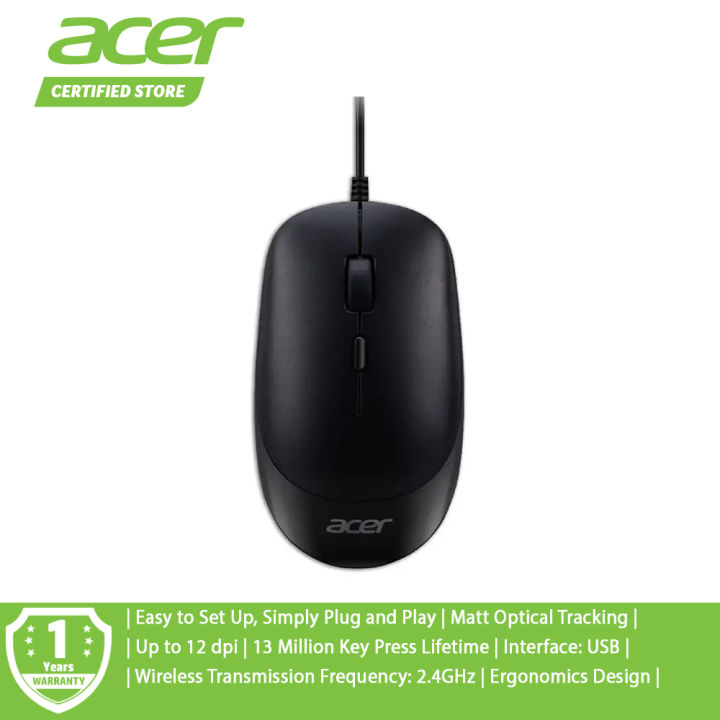 Acer Wired USB Mouse Black - GP.MCE11.025 (NO RETAIL PACKAGING) | Lazada