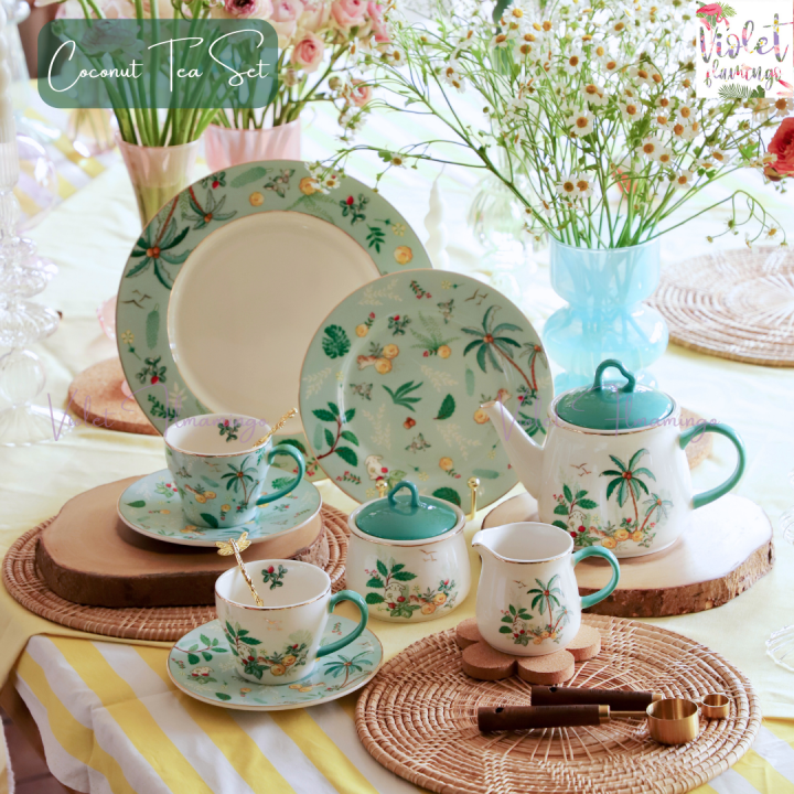 Violet Flamingo ชุดน้ำชา ชุด Afternoon Tea รุ่น Coconut Afternoon Tea ...