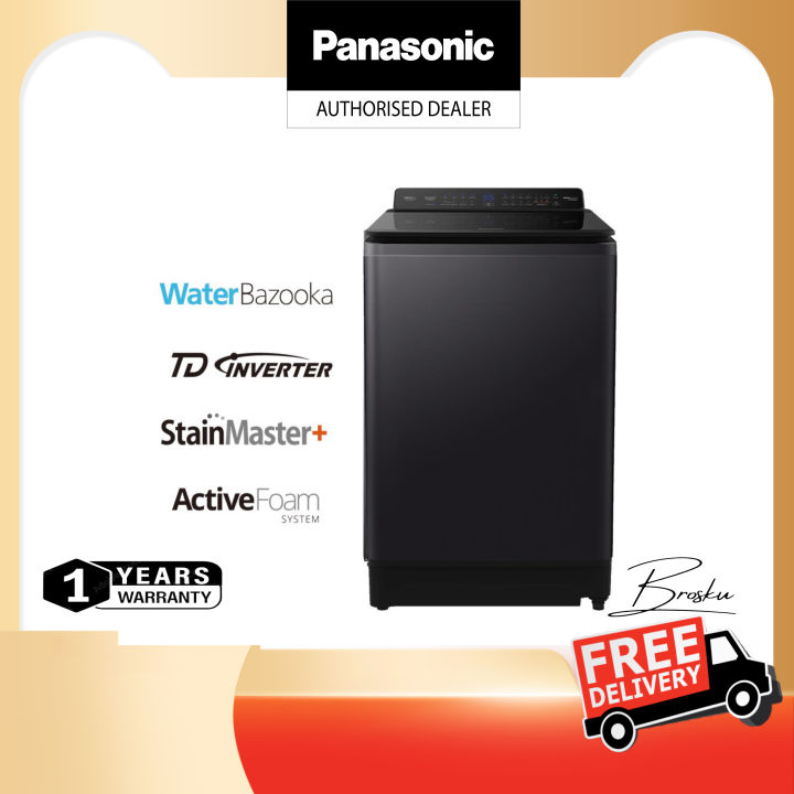 PANASONIC NA-FD18V1 (18KG) INVERTER & HOT WASH TOP LOAD WASHER STAINMASTER+ NA-FD18V1BRT | Lazada