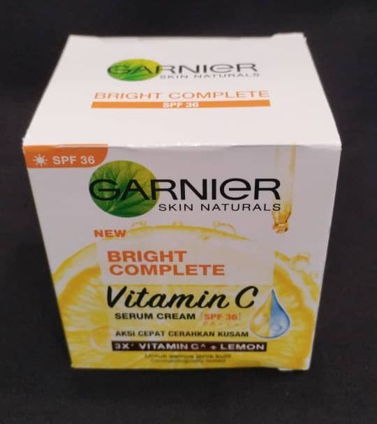 GARNIER Bright Complete Vitamin C Serum Cream SPF36 50ml | Lazada