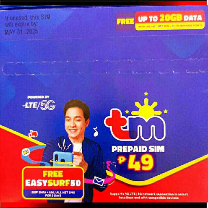 TM Sim card 5G Brand New and Sealed EXPIRATION: MAY 2025 | Lazada PH