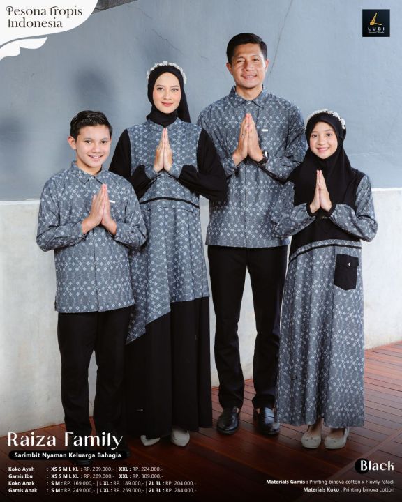 Lubi Raiza family sarimbit keluarga lebaran 2025 terbaru | Lazada Indonesia