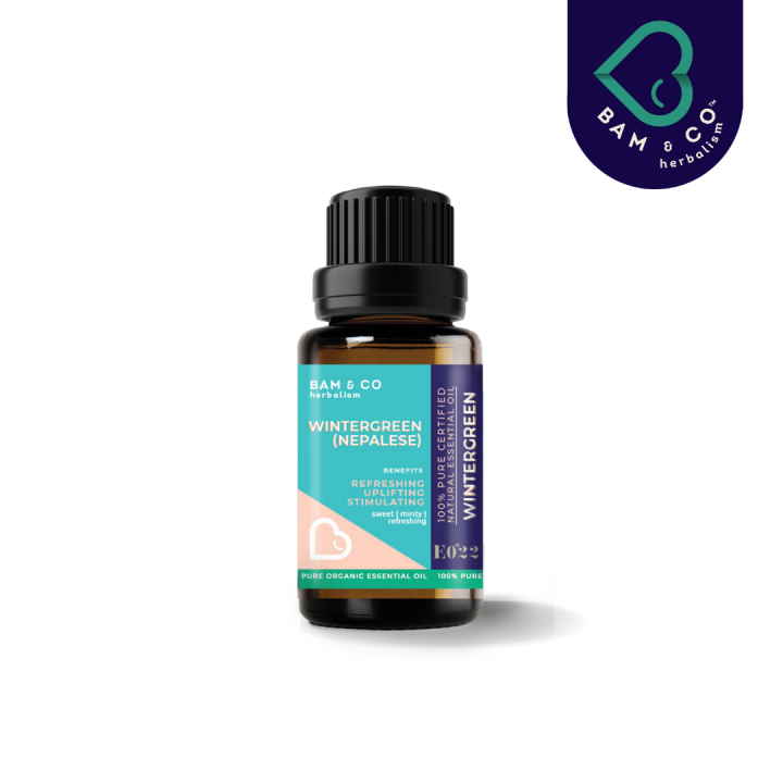 BAM & CO. WINTERGREEN CERTIFIED PURE ORGANIC ESSENTIAL OIL (5ML/10ML ...