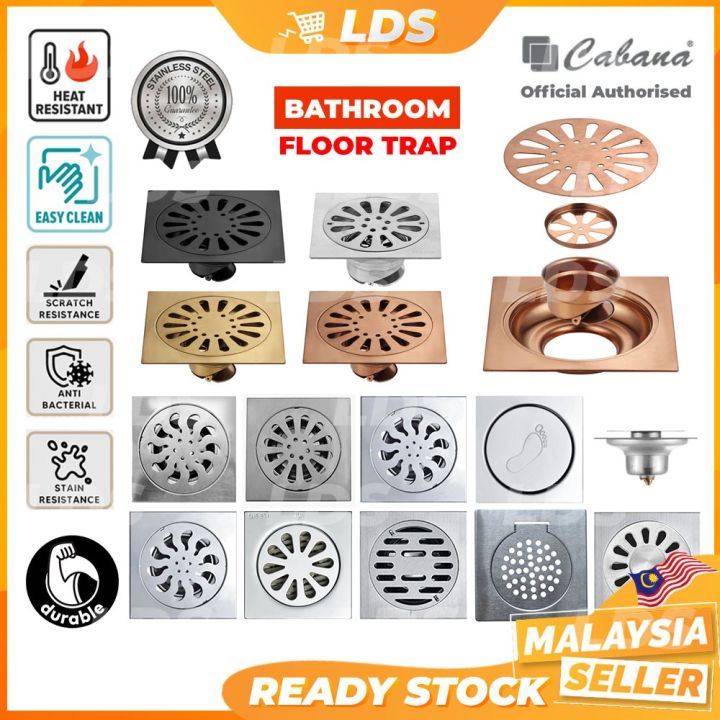 LDS CABANA S/Steel Black Floor Trap Anti Cockroach Rose Gold Heavy Duty ...