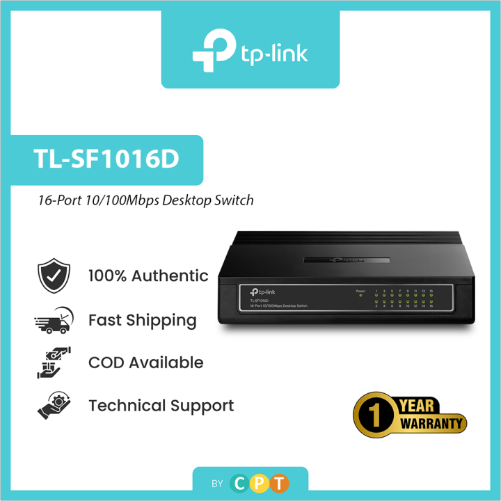 TP-Link | TL-SF1016D | 16-Port | 10/100Mbps | Network | Ethernet ...