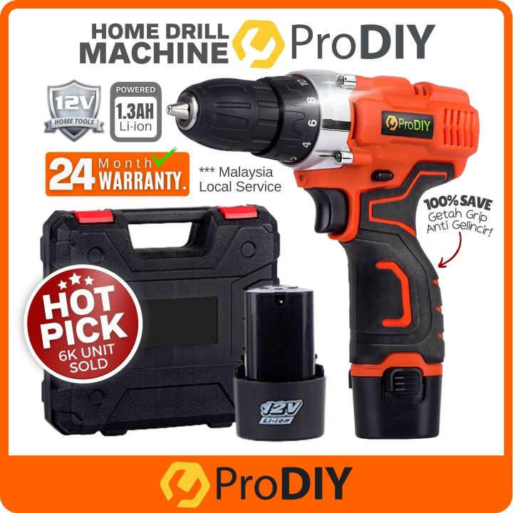 PRODIY PRO-11D Cordless Drill 12v Drill Battery Dril Codless Drill Power Tool Mesin Drill ...