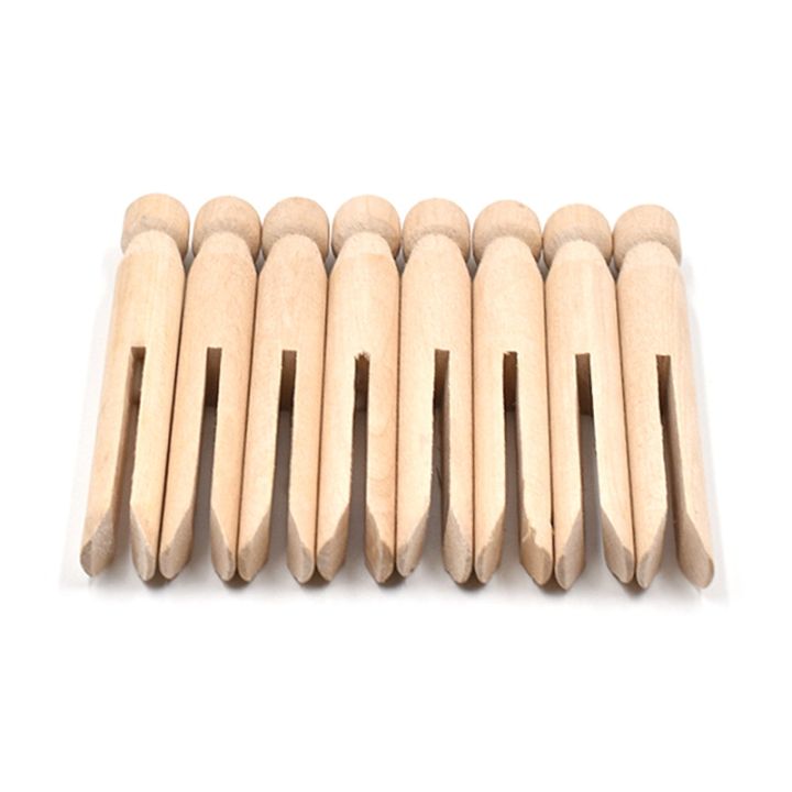 Wood Clothes Pins Pegs Old School 50 Count Round Clothespins Weather ...