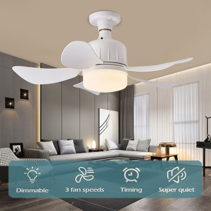 E27 Ceiling Fan With Light Remote Control 2 IN 1 LED Ceiling Fan With ...